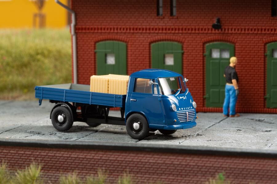 Auhagen 66020 - H0 Goliath Express 1100 Pritschenwagen blau mit Ladeg ...